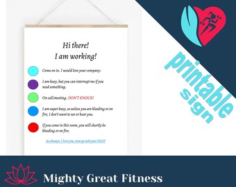 Mom at Work Sign - Etsy