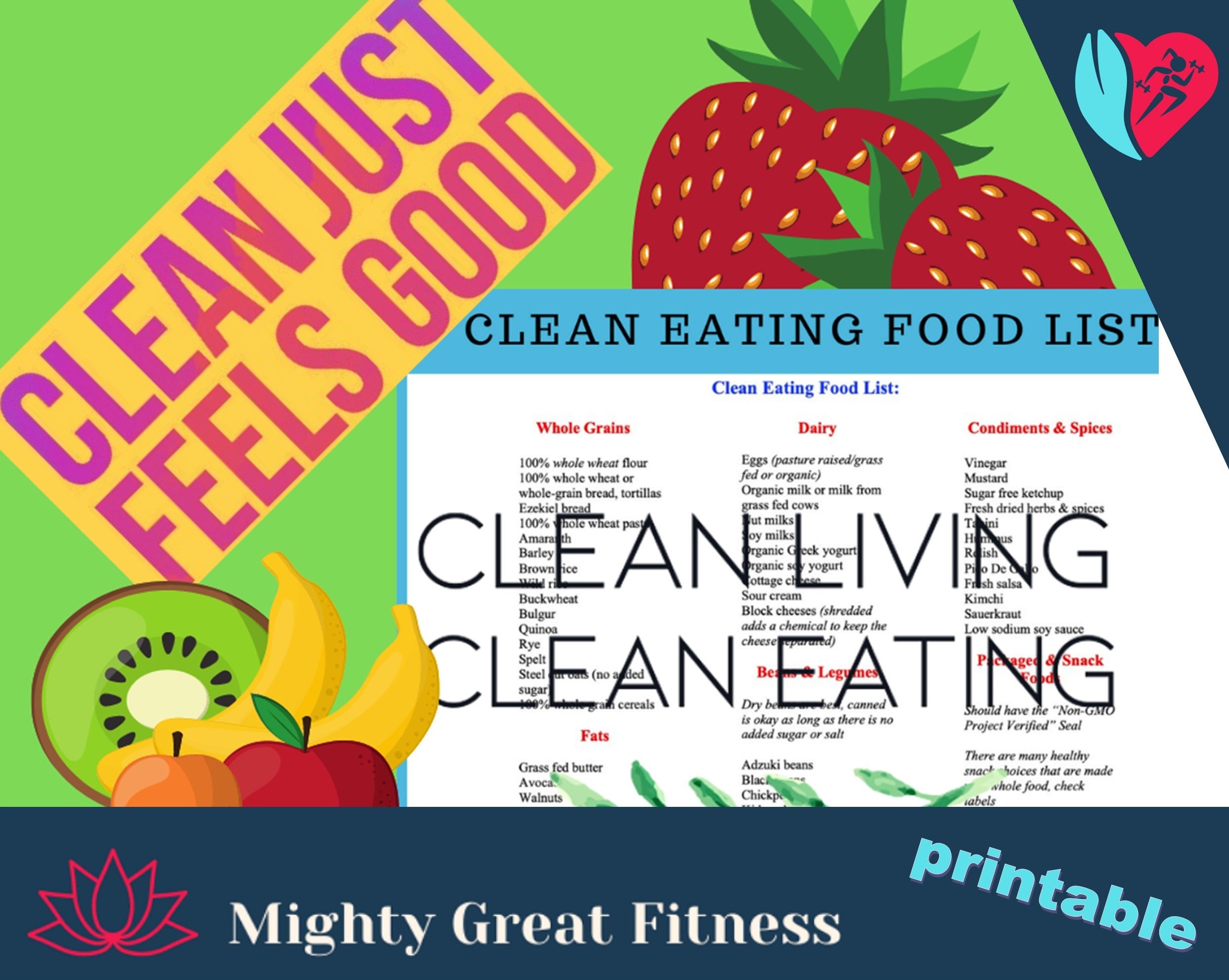 Clean Eating List, Clean Eating Shopping List, Clean Eating, Cheat ...