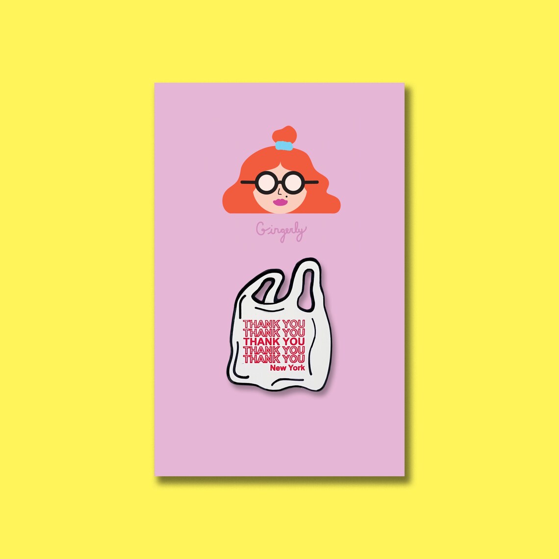Thank You Enamel Pin Badge | NYC New York Foodie | Lapel Pin | Collar ...