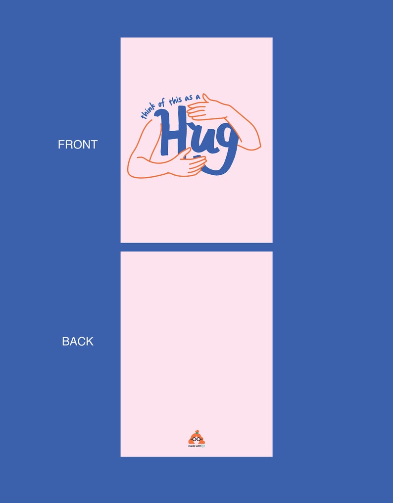 Hug Sympathy & Thinking of You Card | Think of This as a Hug ...