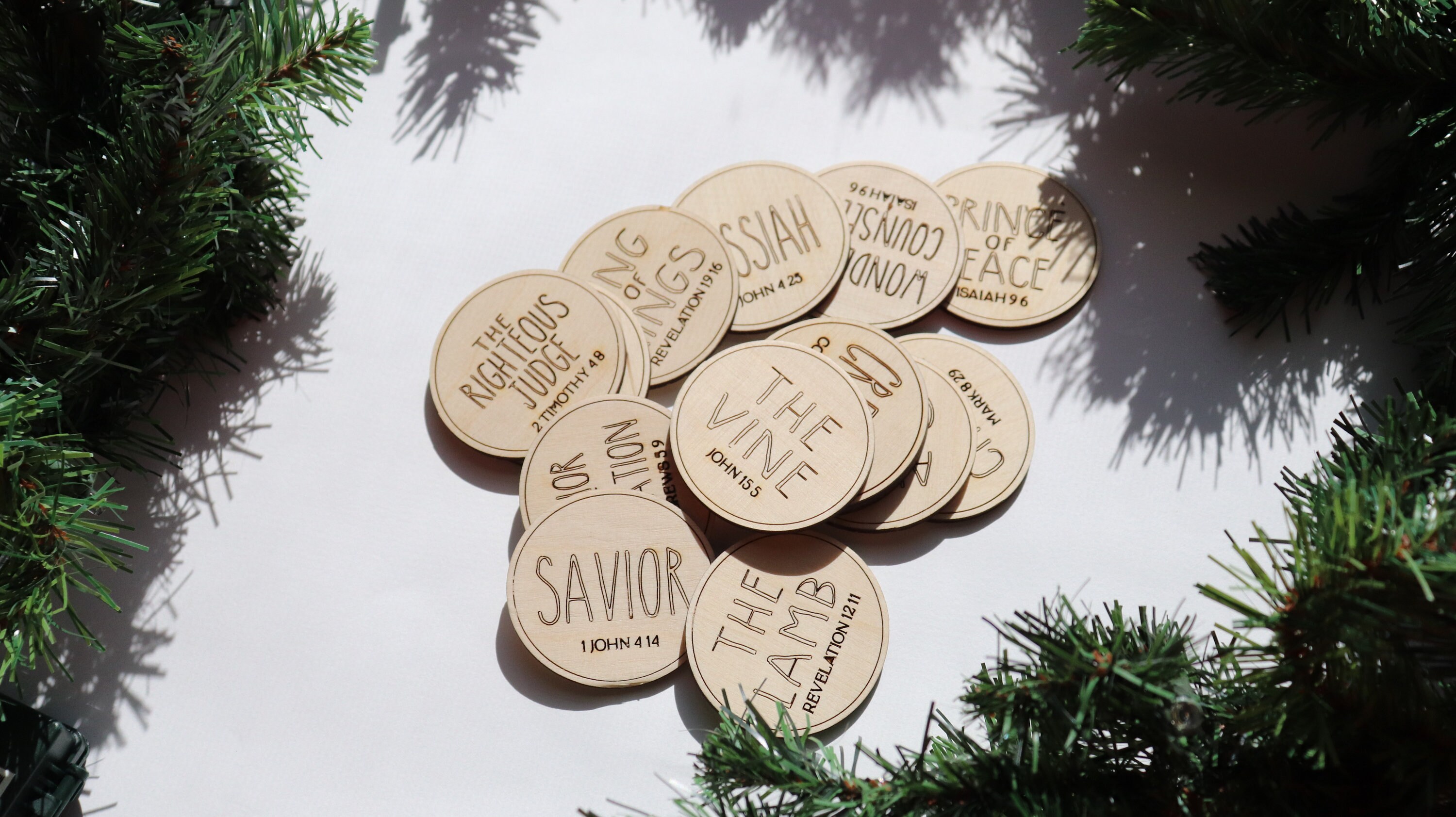 25 Names of Jesus Wooden Positive Affirmation Pocket Tokens ...