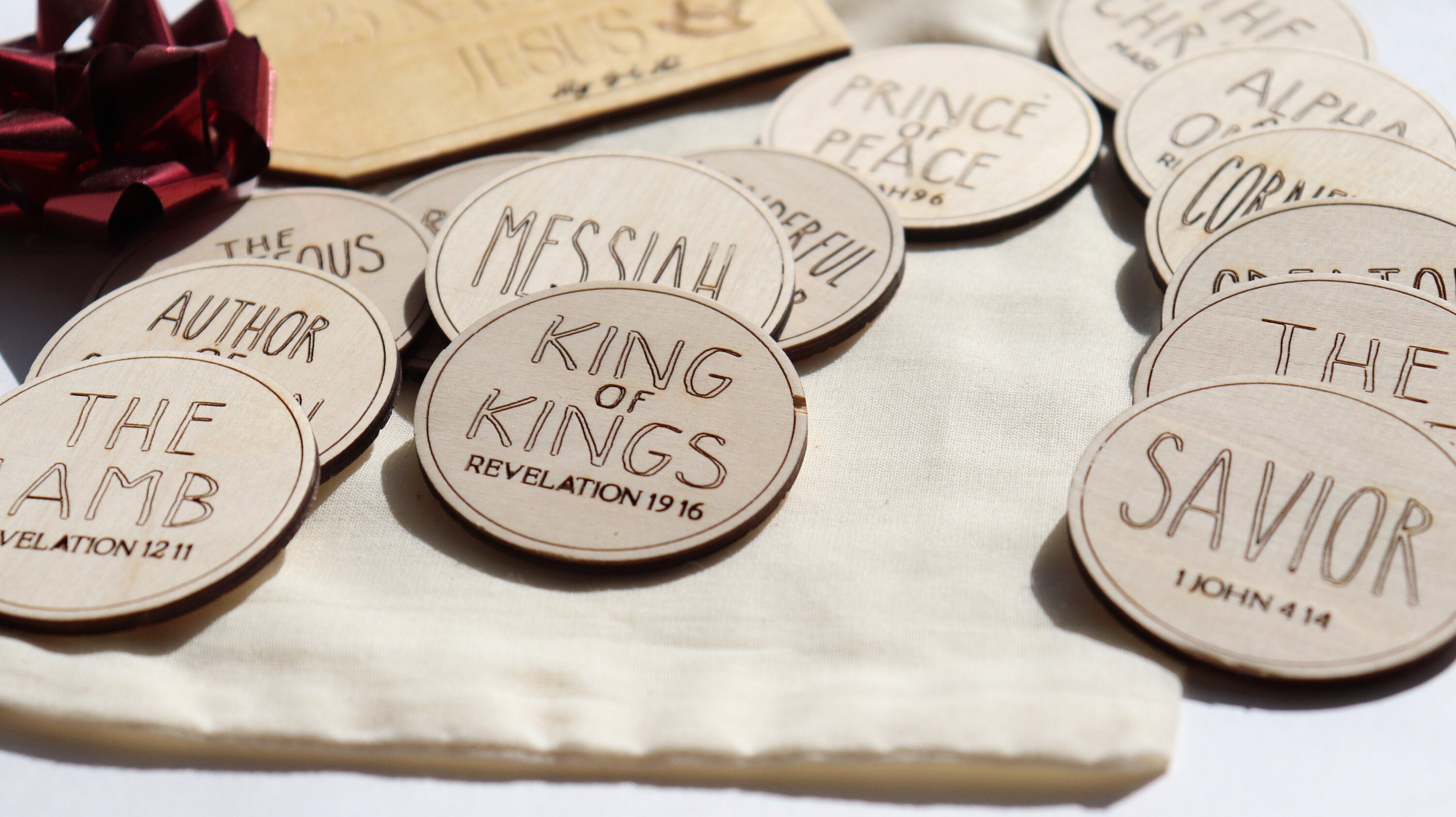 25 Names of Jesus | Wooden Positive Affirmation Pocket Tokens ...