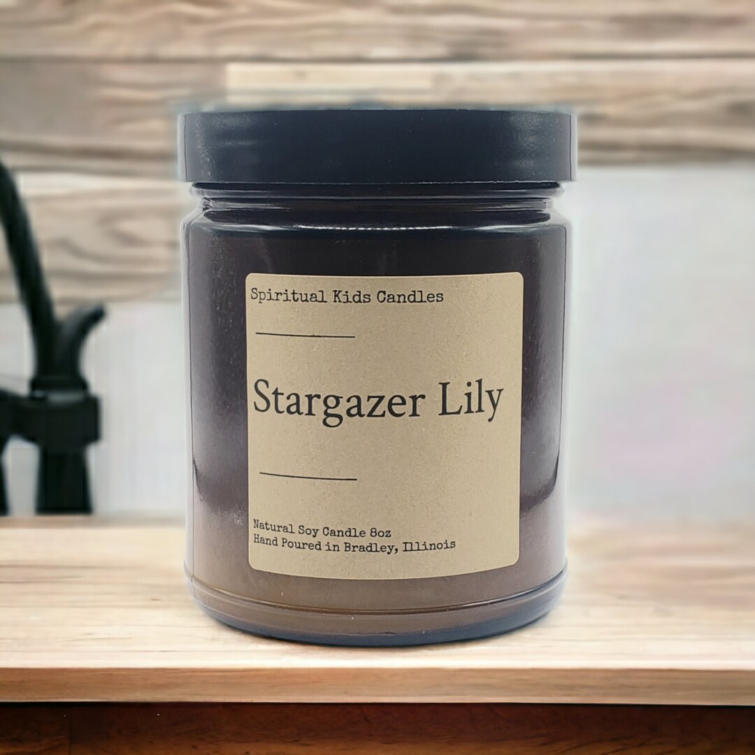 Stargazer Lily Soy Candle: Floral Scented, Glass Jar. - Etsy