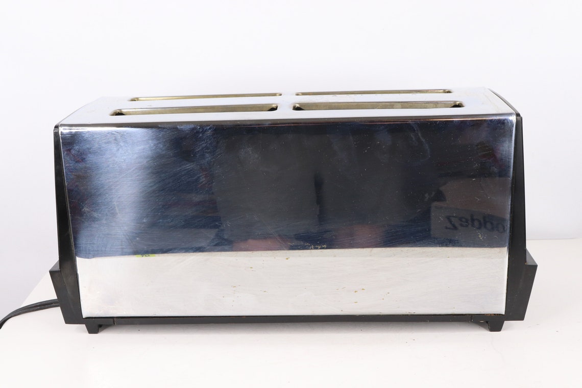 70s Mid Century Modern MCM Chrome 4 Slice Pop Up Toaster USA | Etsy