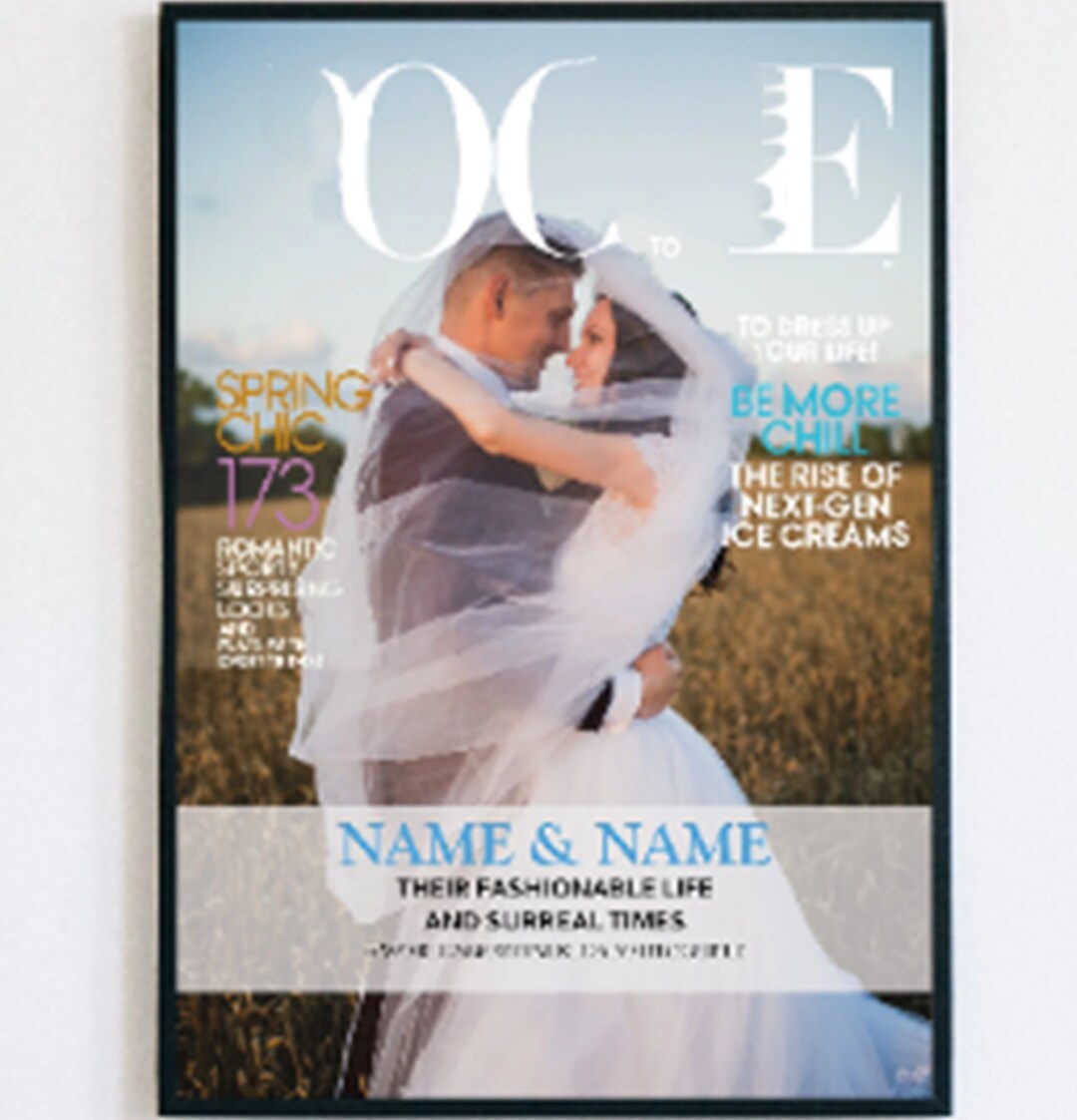 Custom Magazine Cover Digital Print Custom Background - Etsy