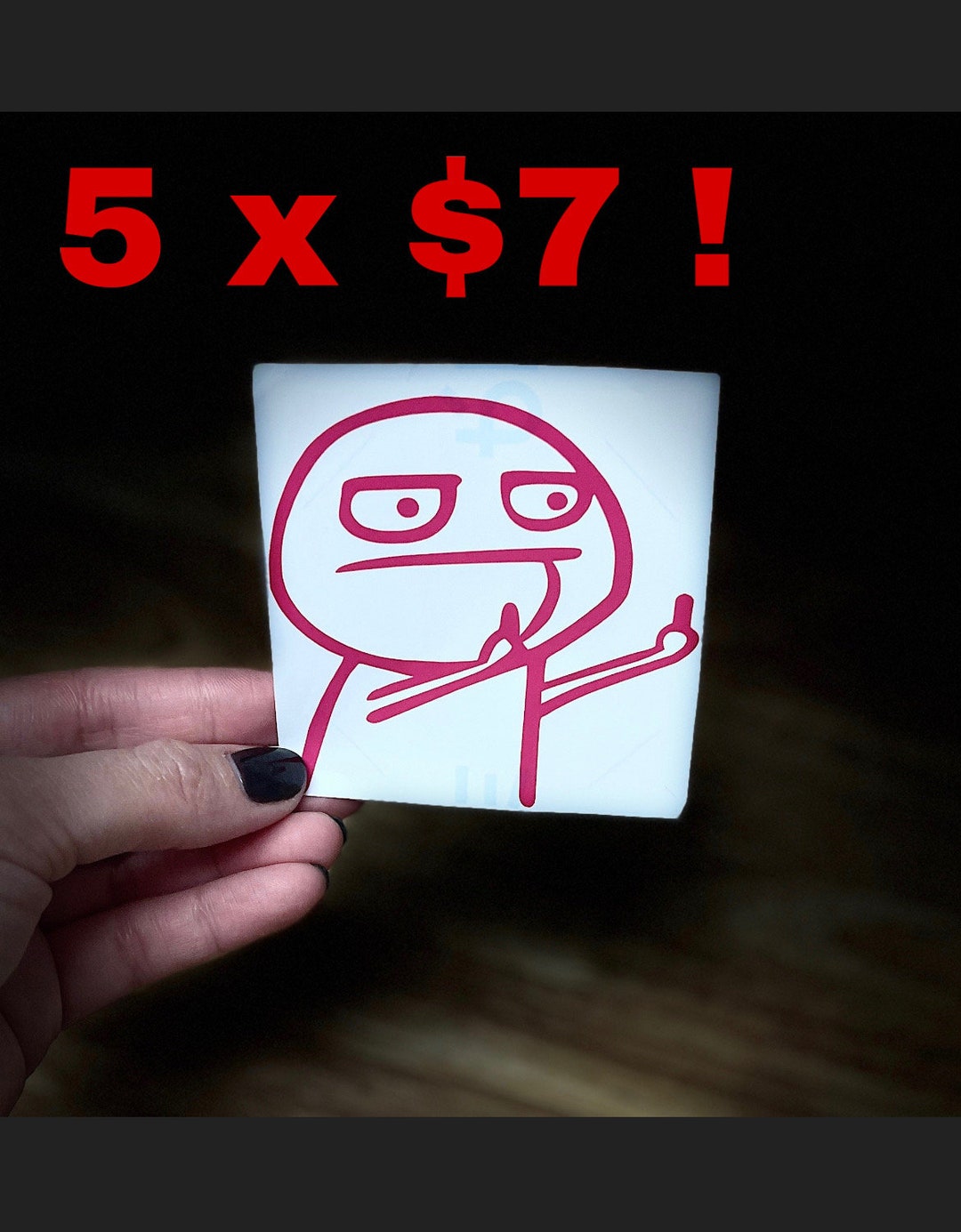 F U Sticker/ Middle Finger Sticker/ Bumper Sticker /stickman Meme ...