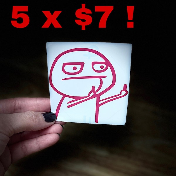 Stickman Middle Finger Sticker - Etsy