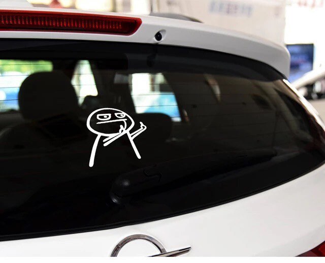 F U Sticker/ Middle Finger Sticker/ Bumper Sticker /stickman Meme ...