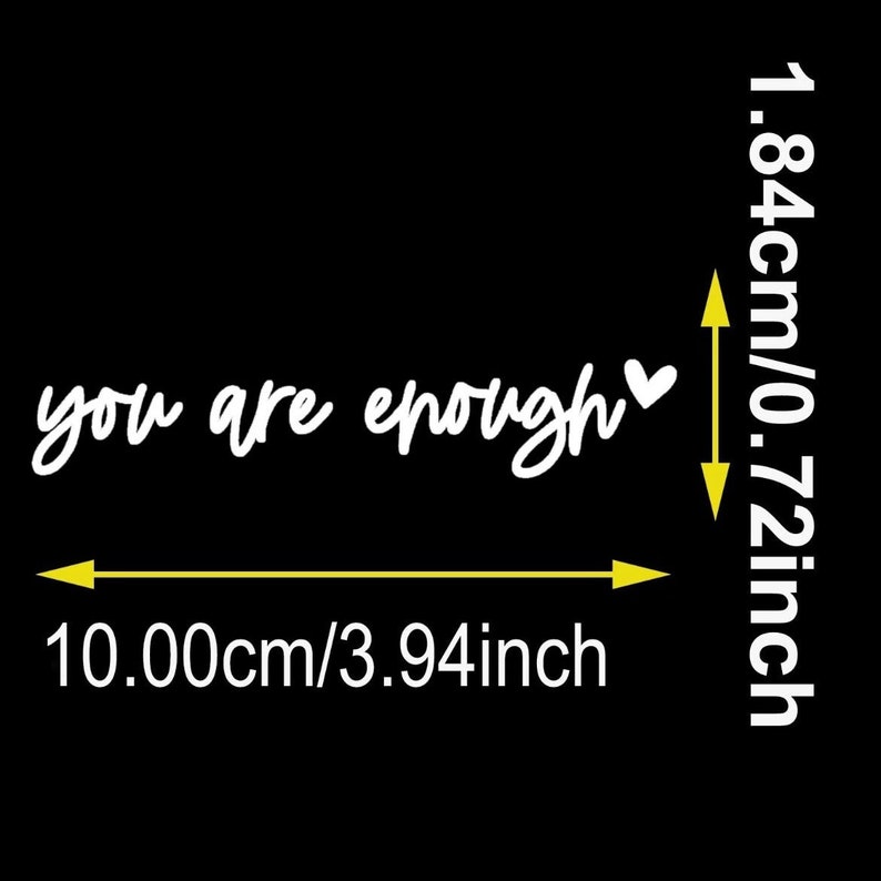 You Are Enough Car Decal/ Bumper Sticker - Etsy