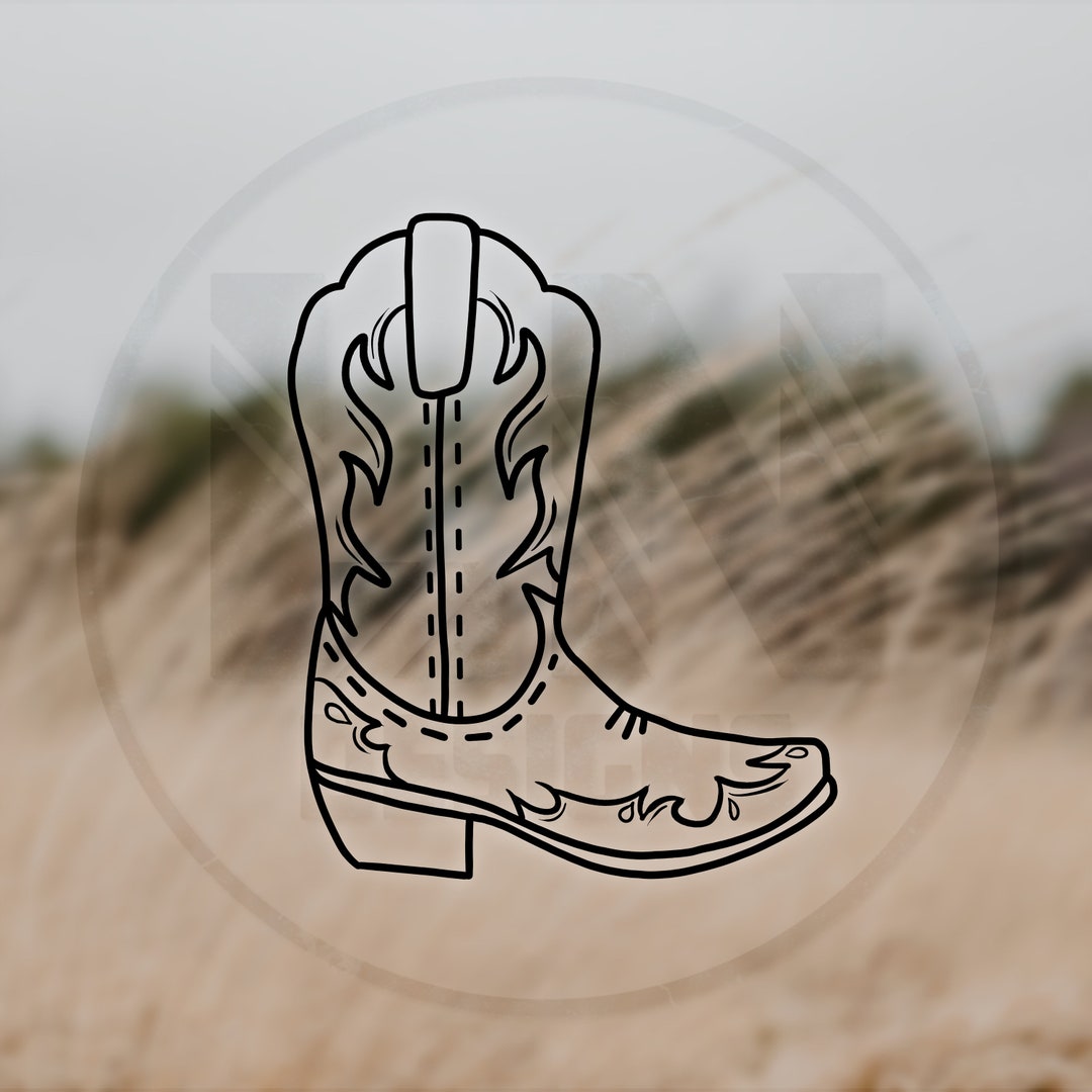Western Cowboy Cowgirl Boot Vinyl Decal, Car Truck Sticker - Etsy
