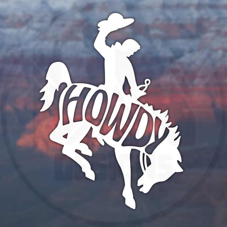 Howdy Bronc Rider Western Vinyl Decal, Car Truck Automotive Sticker - Etsy