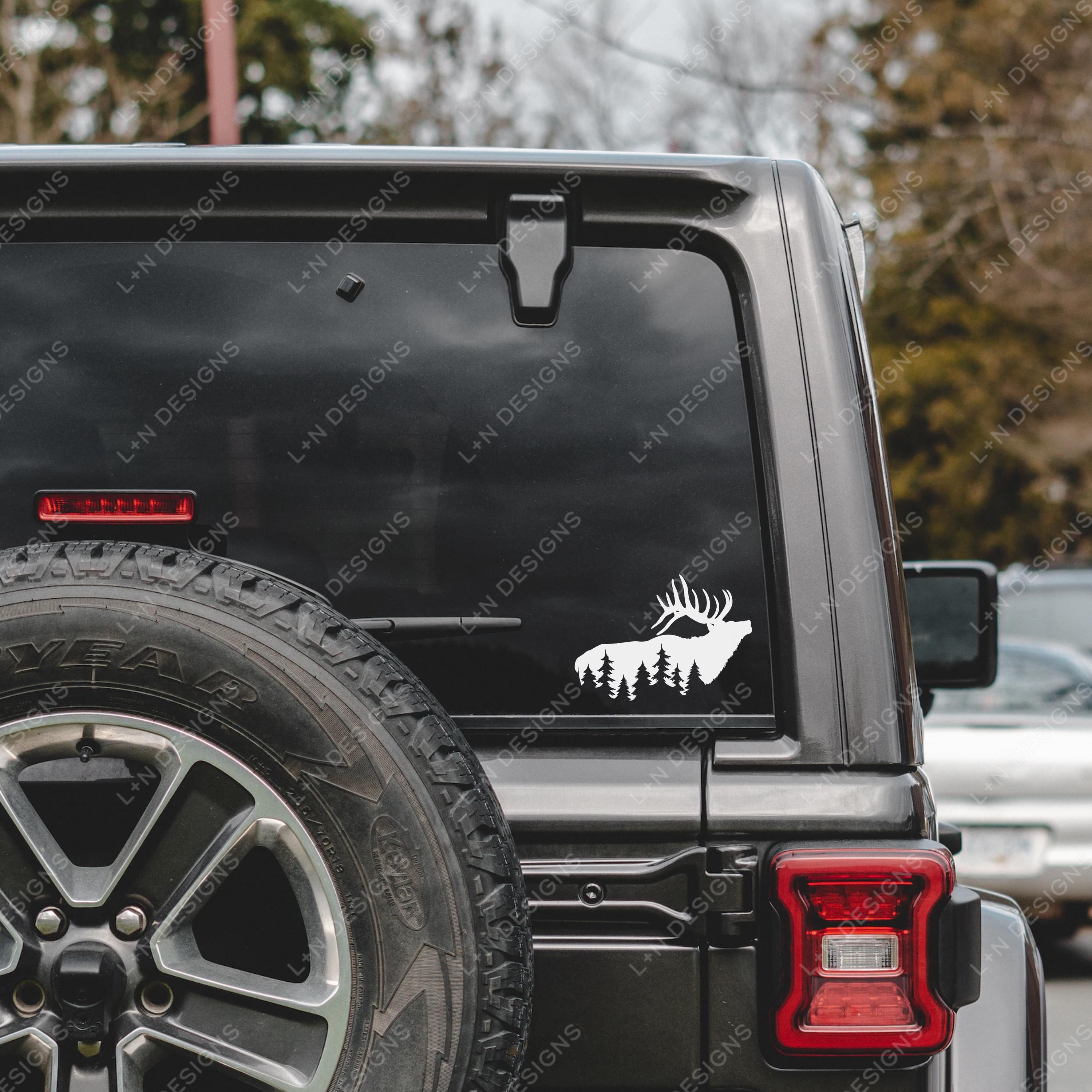 Bull Elk Forest Vinyl Decal, Car Truck Sticker - Etsy