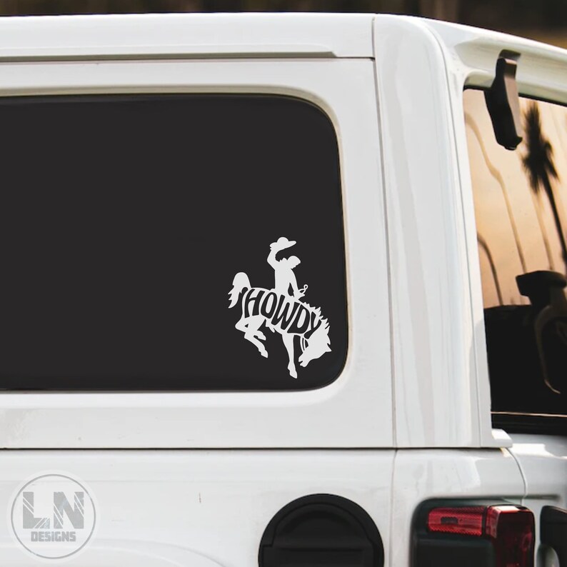 Howdy Bronc Rider Western Vinyl Decal, Car Truck Automotive Sticker - Etsy
