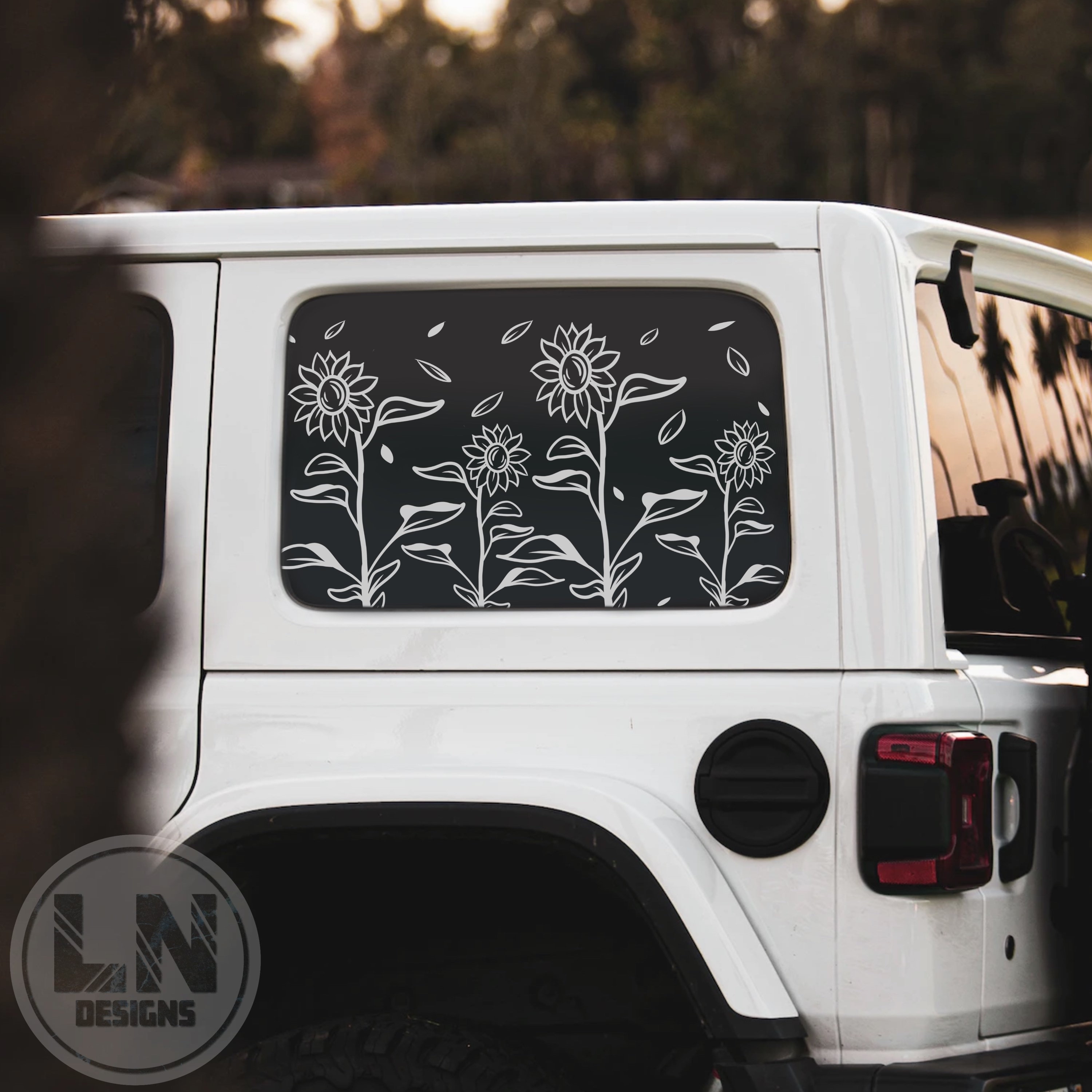 Sunflowers Side Rear Window Decal Fits Jeep Wrangler JK JL - Etsy