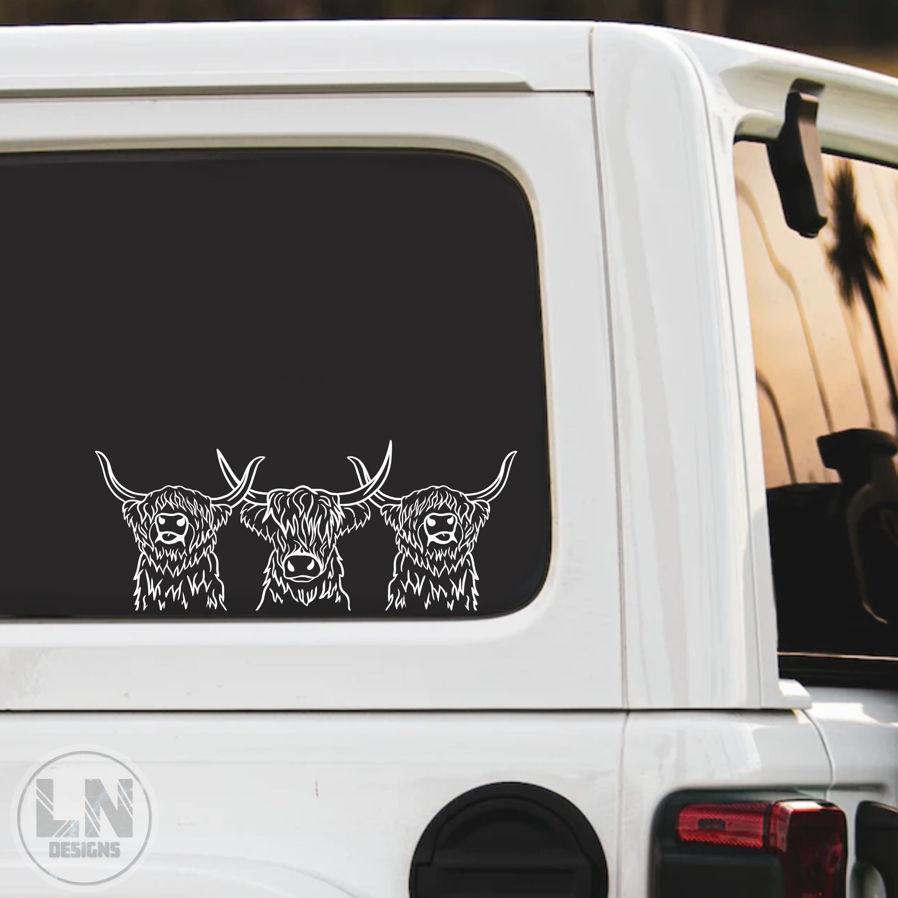 Highland Cows Cute Western Vinyl Decal, Car Truck Automotive Sticker - Etsy