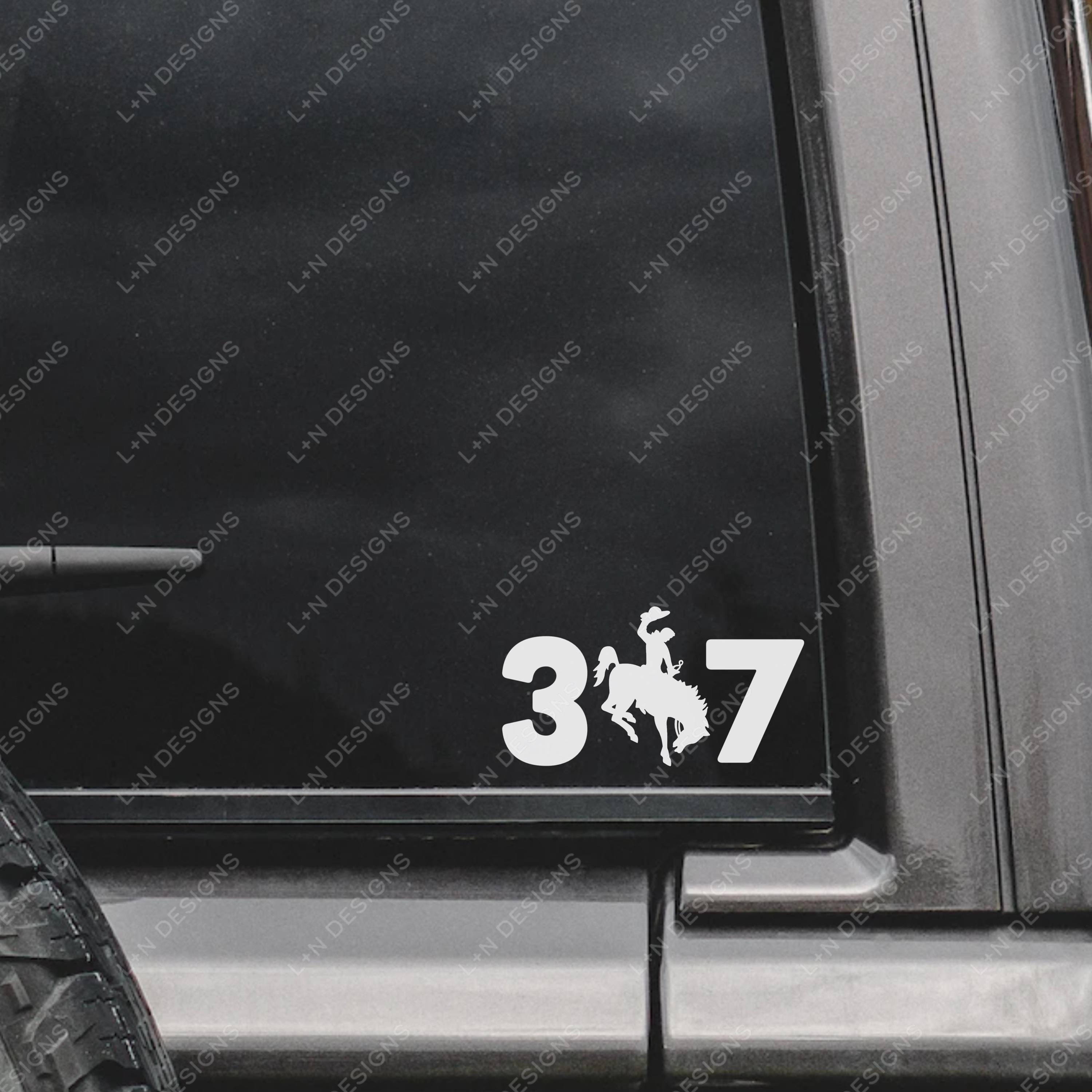 Wyoming 307 Bucking Bronc Vinyl Decal, Car Truck Automotive Sticker - Etsy