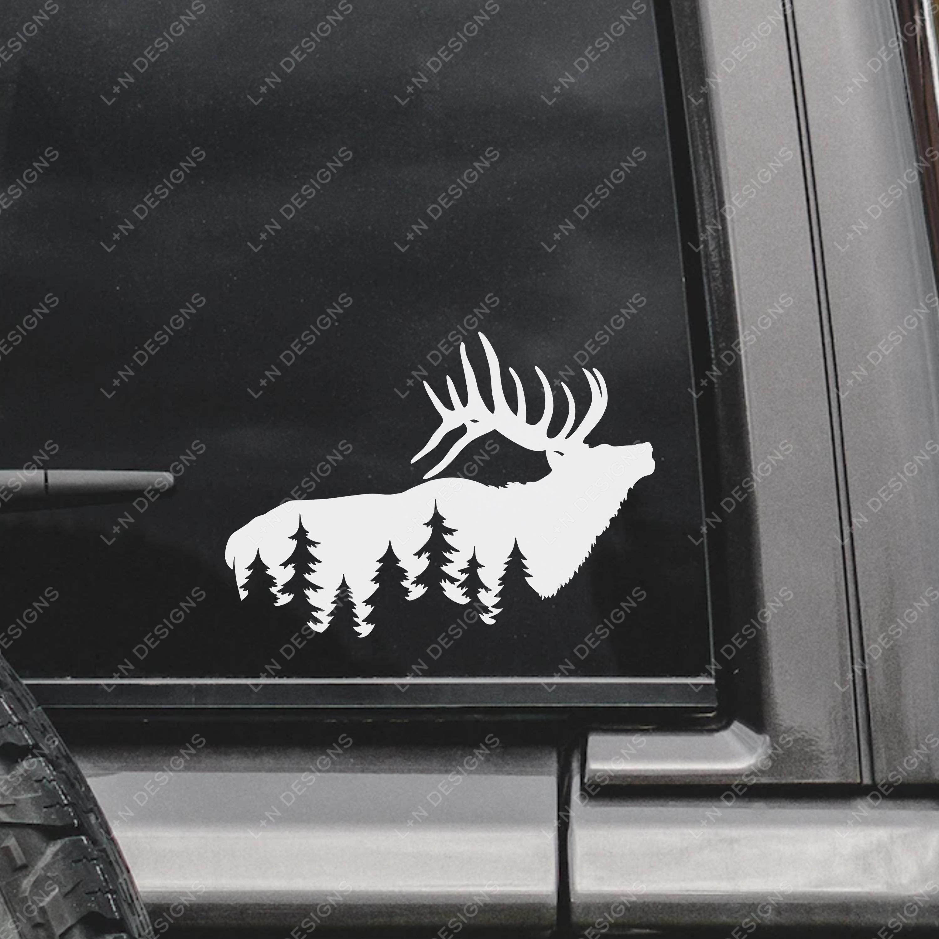 Bull Elk Forest Vinyl Decal, Car Truck Sticker - Etsy