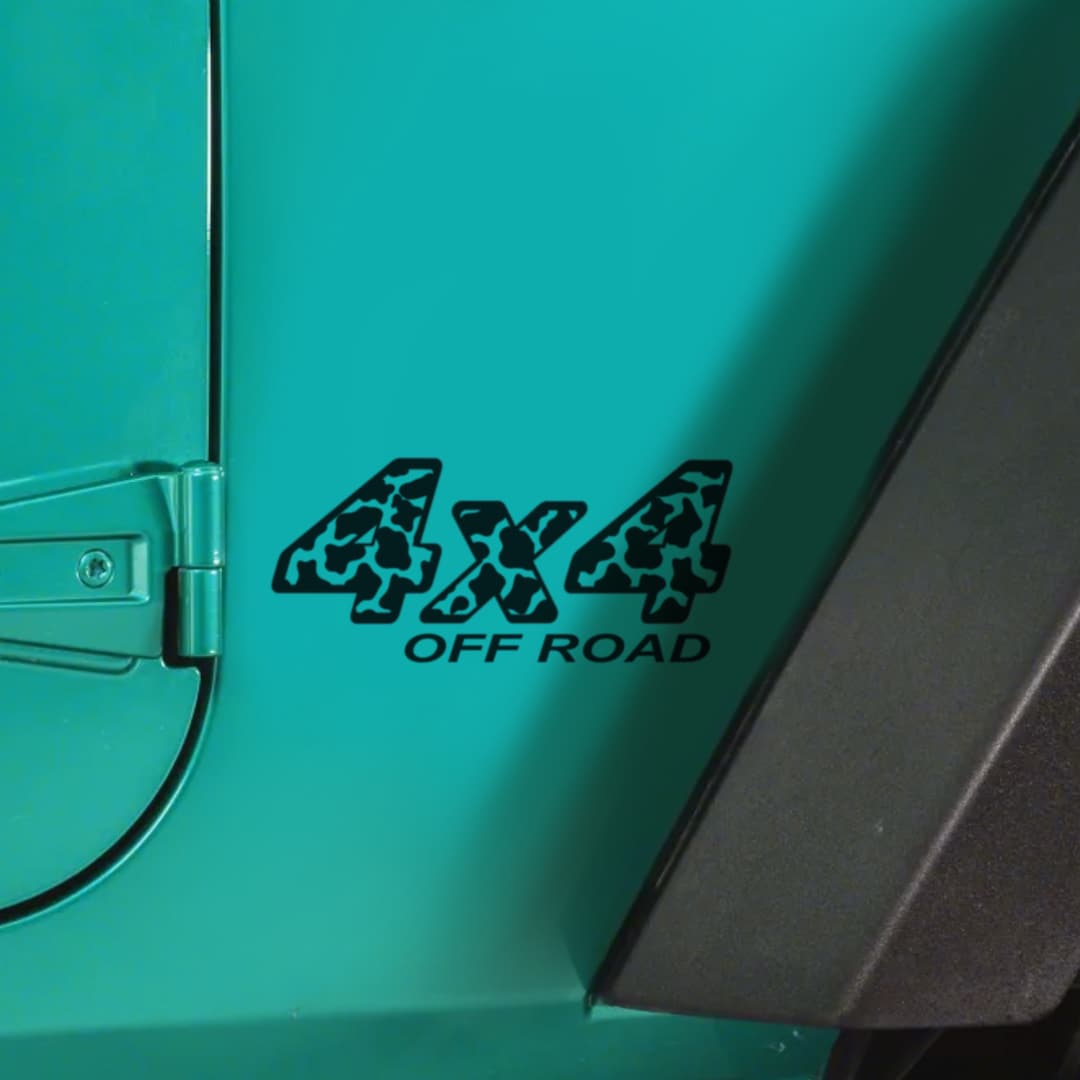 Cow Print 4x4 off Road Decal Sticker | Fits Jeep Wrangler - Etsy