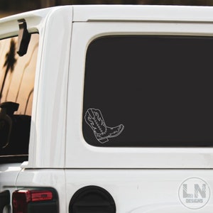 Western Cowboy Cowgirl Boot Vinyl Decal, Car Truck Sticker - Etsy