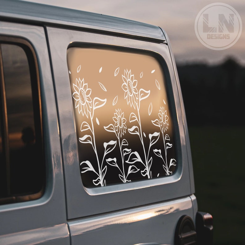 Sunflowers Side Rear Window Decal Fits Jeep Wrangler JK JL - Etsy