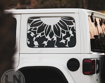 Sunflower Side Window Decal - Etsy