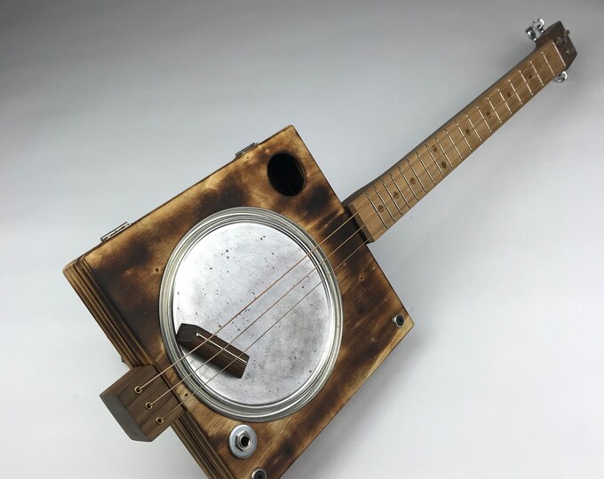 Cigar Box Guitar, Copelandcbgs, Resonator, Cbgs, Paint Can Lid Guitar ...