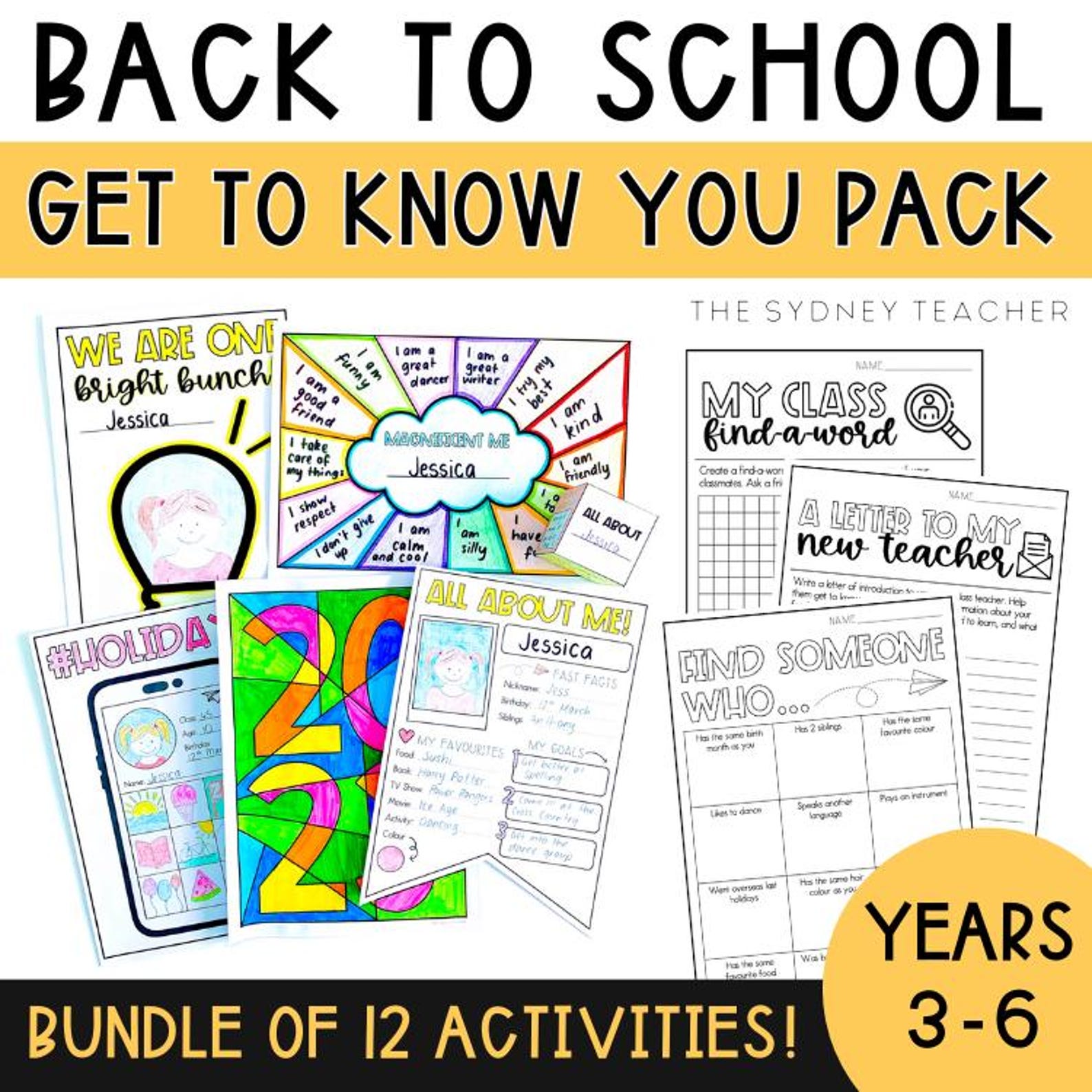Back to School Ice Breaker Activities – Get to Know You Pack (printable ...