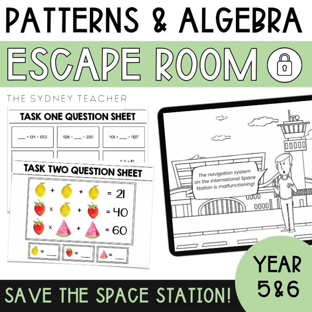 Patterns and Algebra Escape Room, BODMAS, BIDMAS, Order of Operations ...