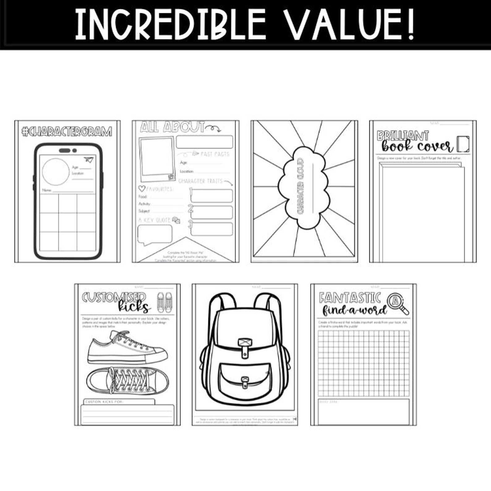Creative Thinking Reading Response Pack, Reading Comprehension, Reading ...