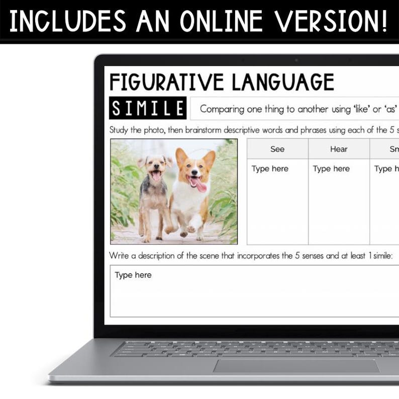 Figurative Language Printable Activity / Task Cards: Metaphors, Similes ...