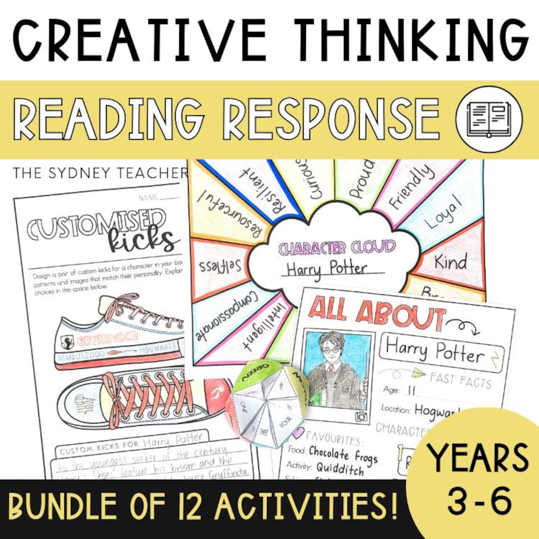 Creative Thinking Reading Response Pack, Reading Comprehension, Reading ...