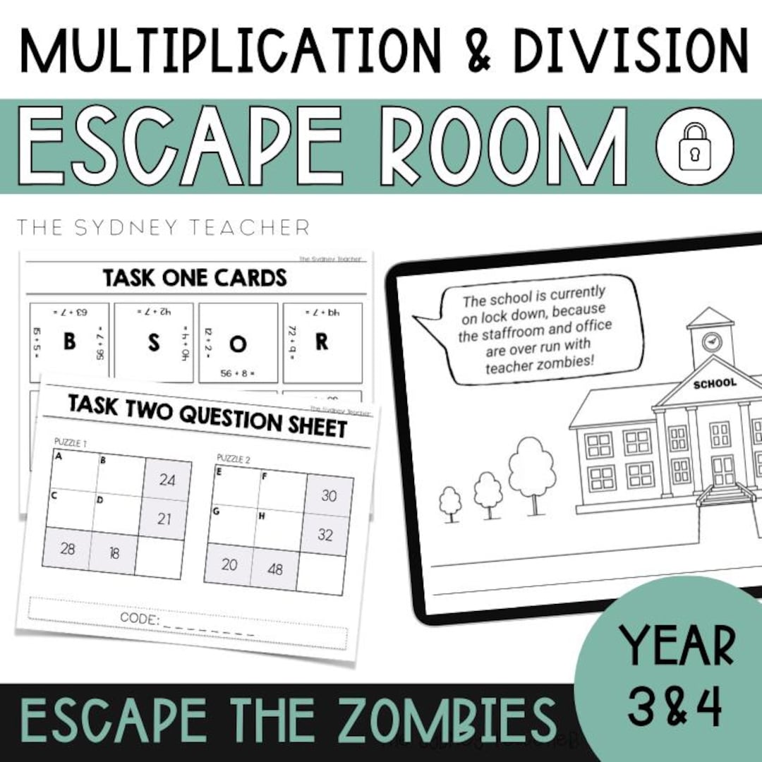 Multiplication & Division Escape Room, Maths Puzzles, Printable Maths ...
