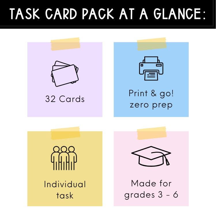 Figurative Language Printable Activity / Task Cards: Metaphors, Similes ...