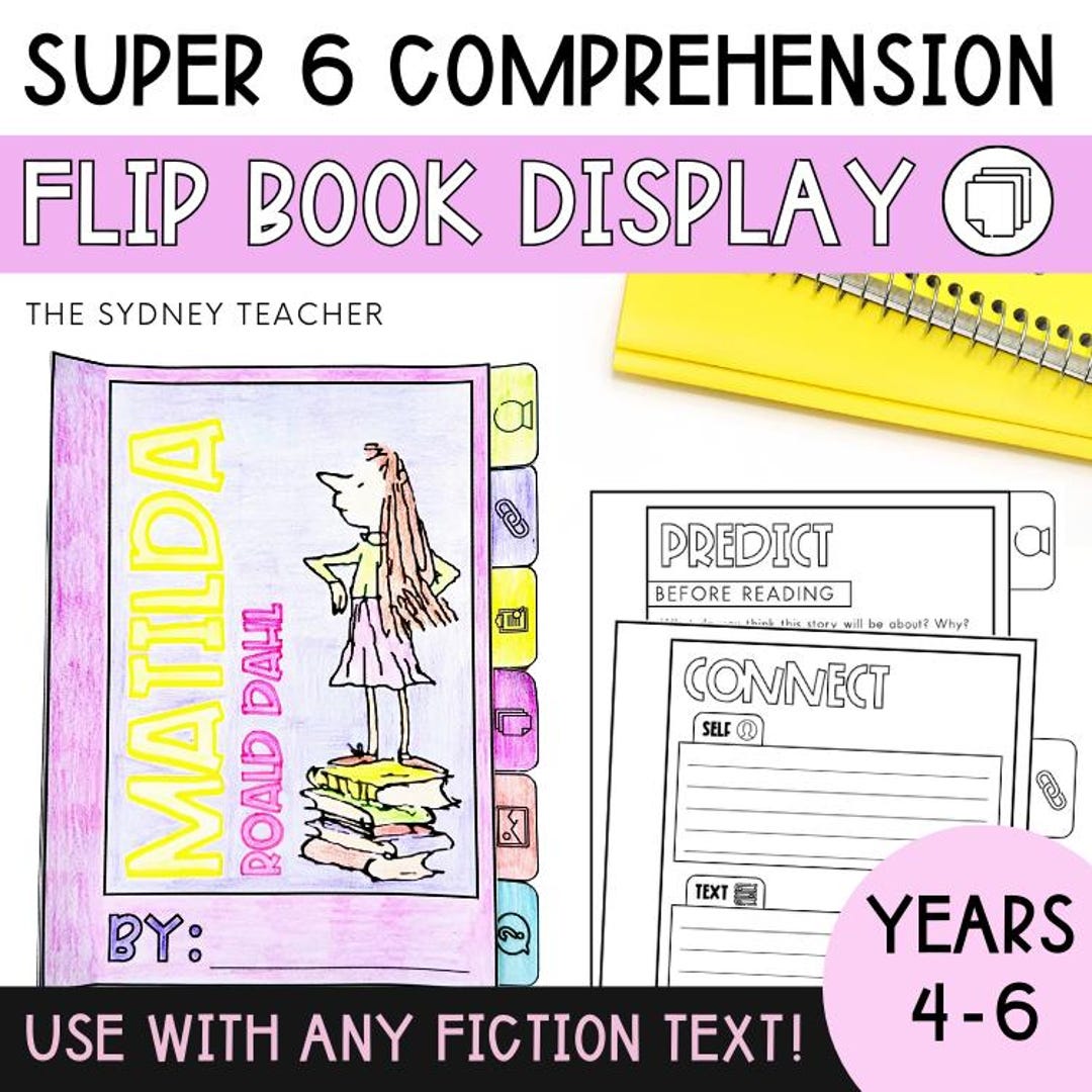 Super Six Reading Comprehension Flip Book / Craft Activity, Reading ...