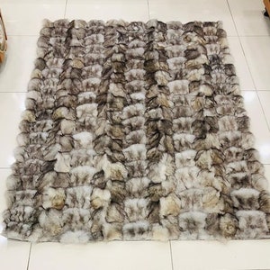 Real Fox Fur Area Rug Natural Luxury Fur Gift for Mom Fox - Etsy