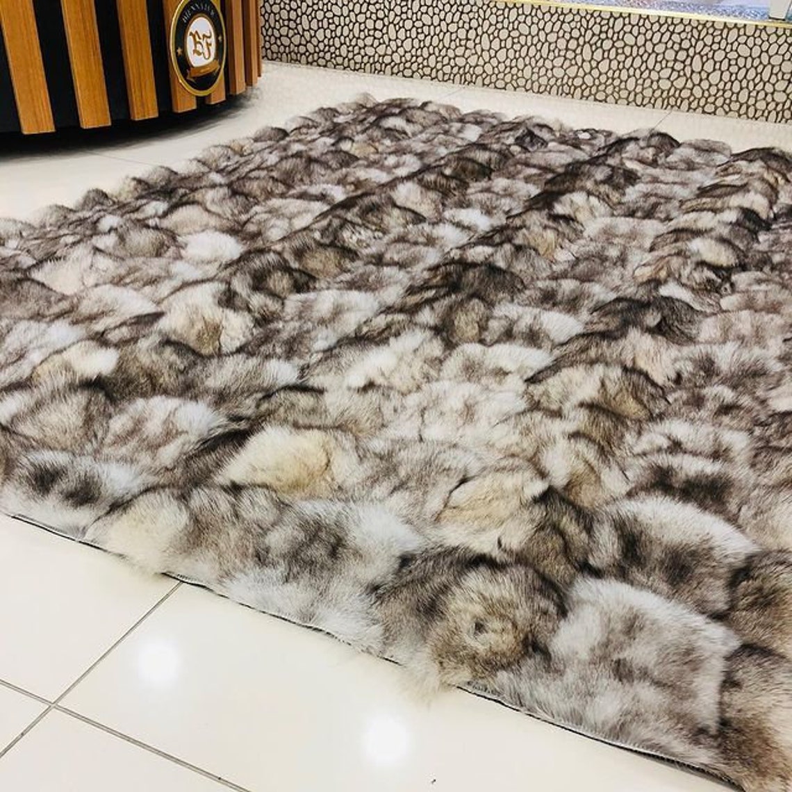 Real Fox Fur Area Rug Natural Luxury Fur Gift for Mom Fox - Etsy