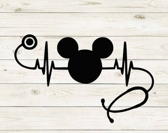 Mickey Mouse Heartbeat Doctor Svg - Etsy UK