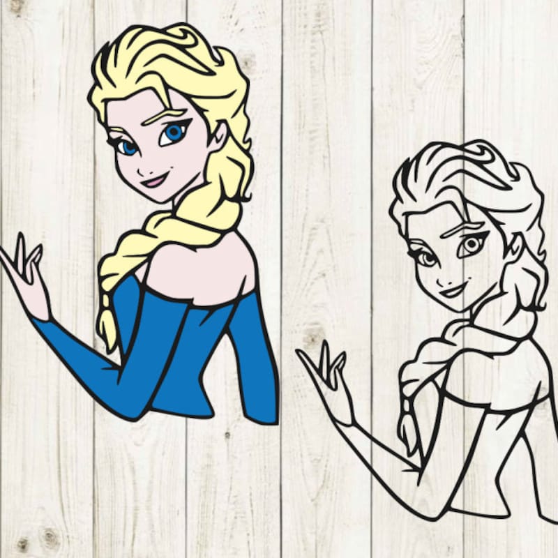 Elsa Silhouette - Etsy