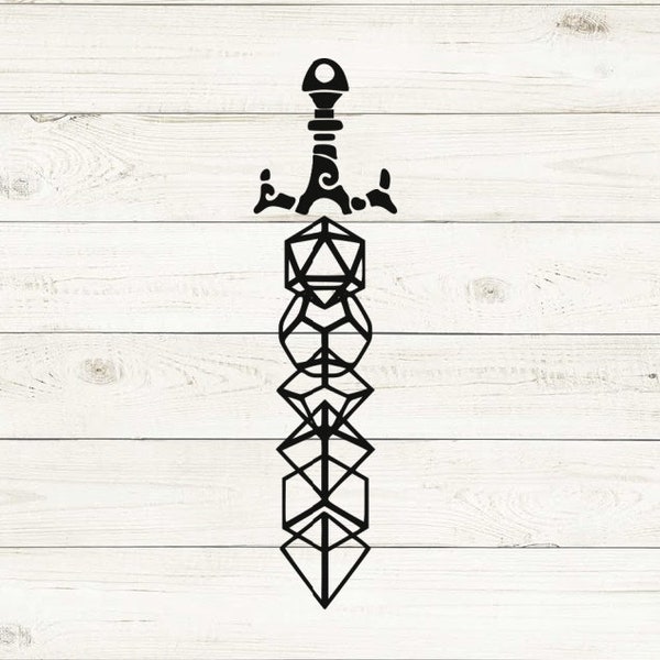 Dice Sword Svg - Etsy