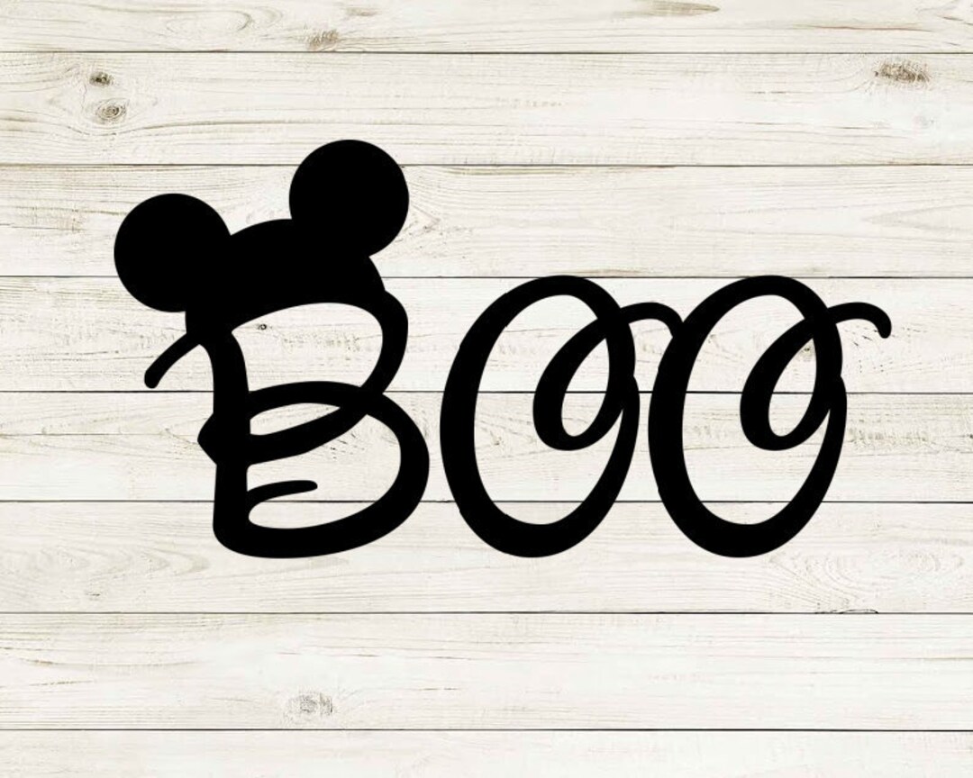 Mickey Mouse Boo Svg, Boo Svg, Halloween Svg, Halloween Svg, Halloween ...