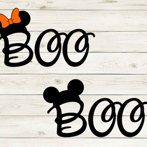 Mickey Minnie Mouse Boo Svg Boo Svg Halloween Svg Halloween - Etsy