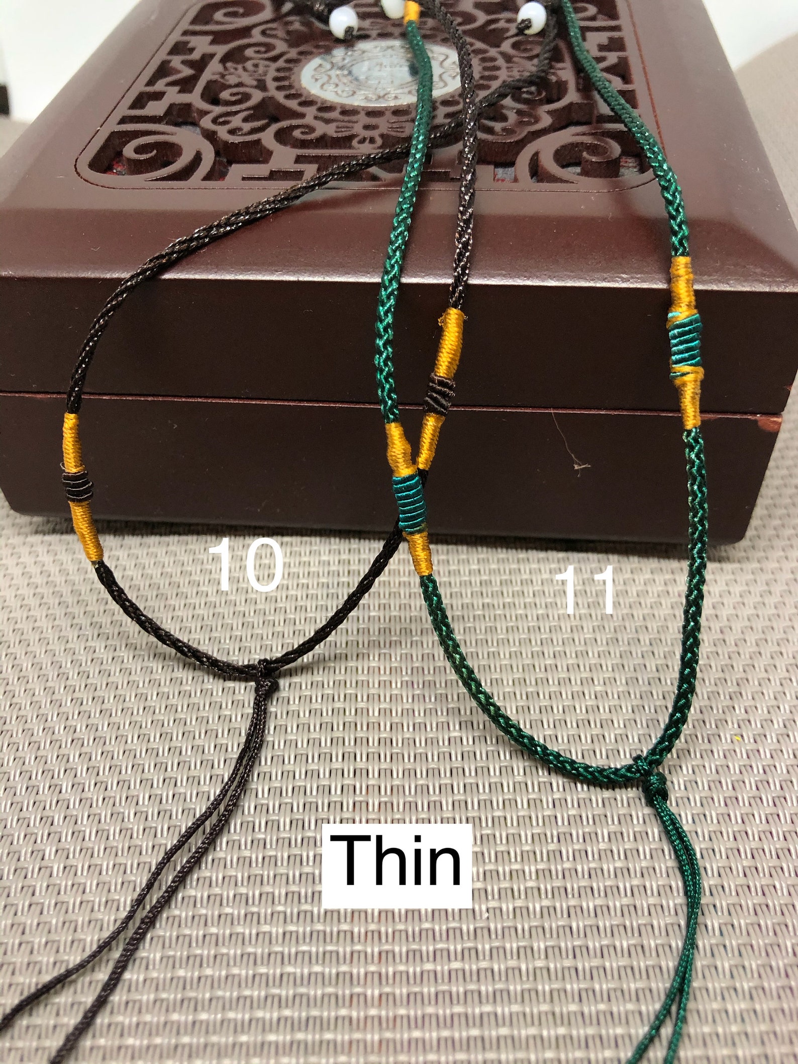 Adjustable String Necklace With Design Thin and Thick 1 Pcs - Etsy