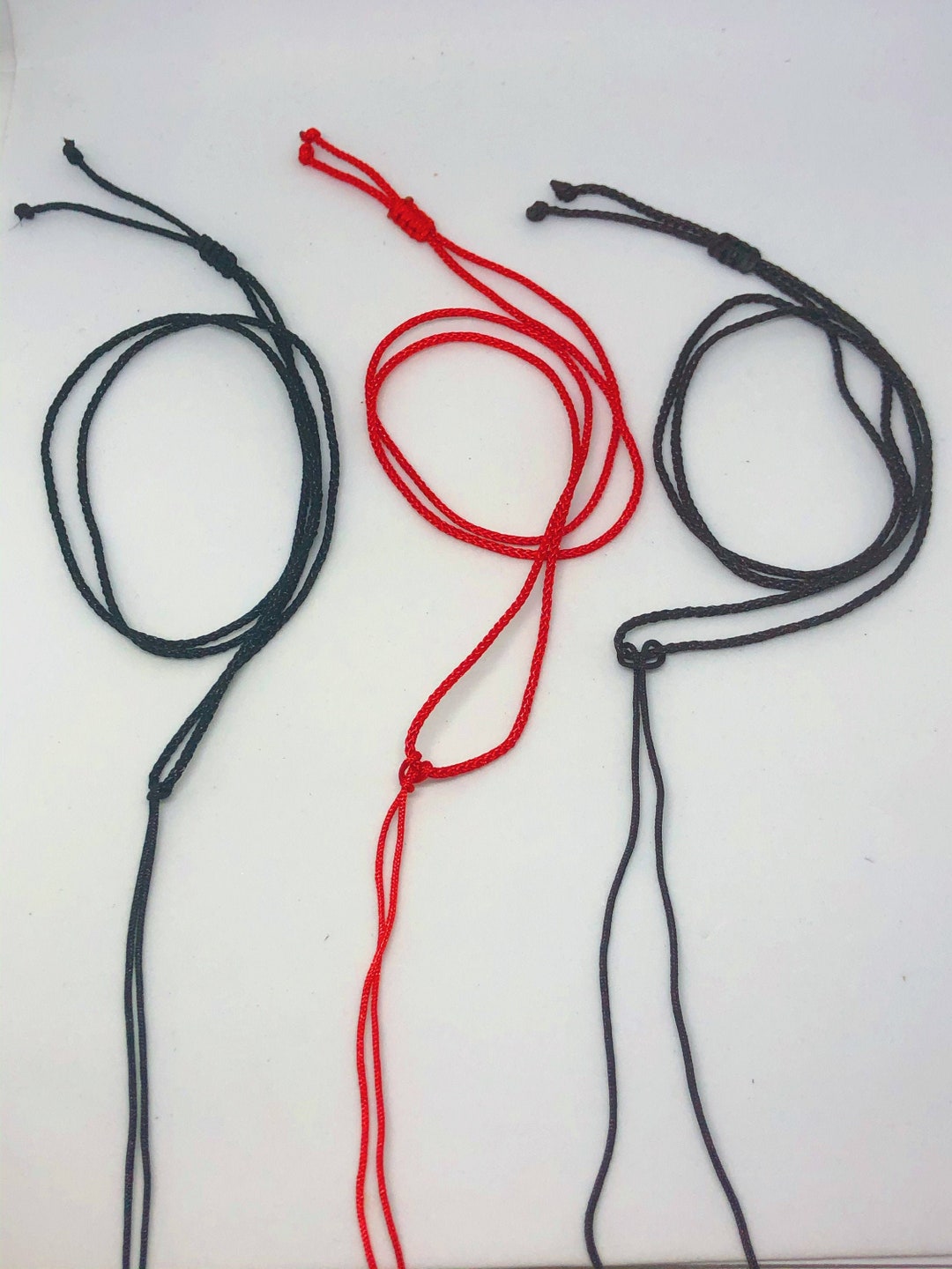 Simple Adjustable String Necklace 3 Colors - Etsy