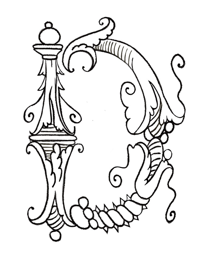 Be Jewelled Medieval Alphabet Illuminated Letter Coloring Book - Etsy