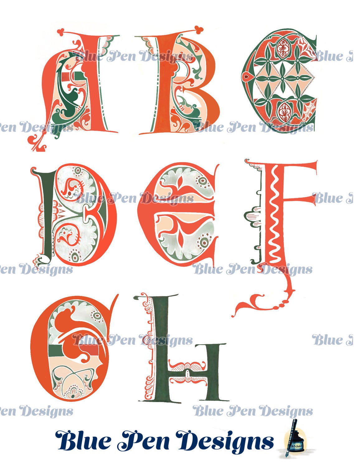 Alphabet Set - Contemporary Gothic Letters Based on the Rein Modelbook ...
