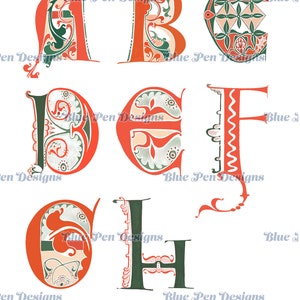 Alphabet Set - Contemporary Gothic Letters Based on the Rein Modelbook ...