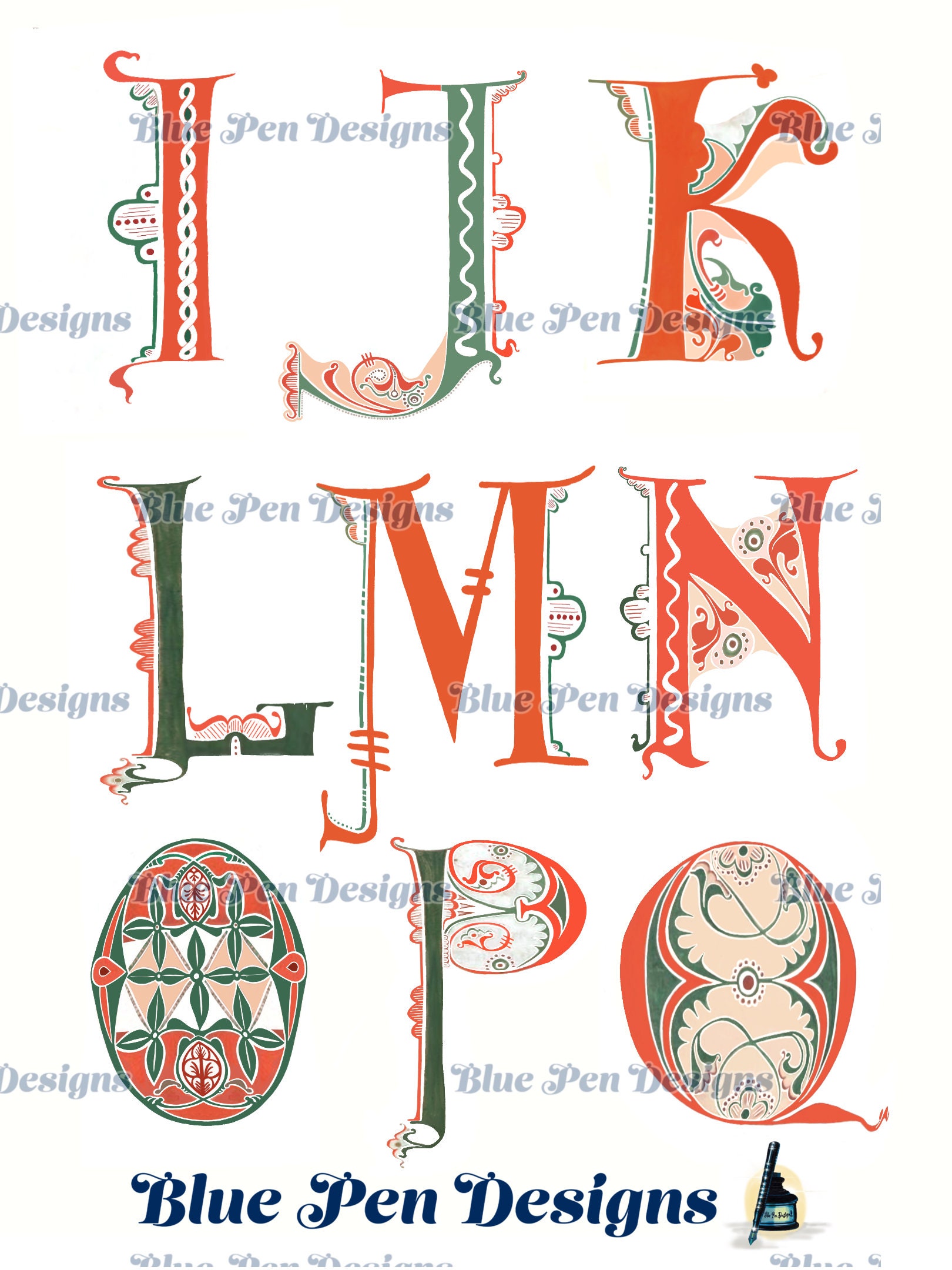 Alphabet Set - Contemporary Gothic Letters Based on the Rein Modelbook ...