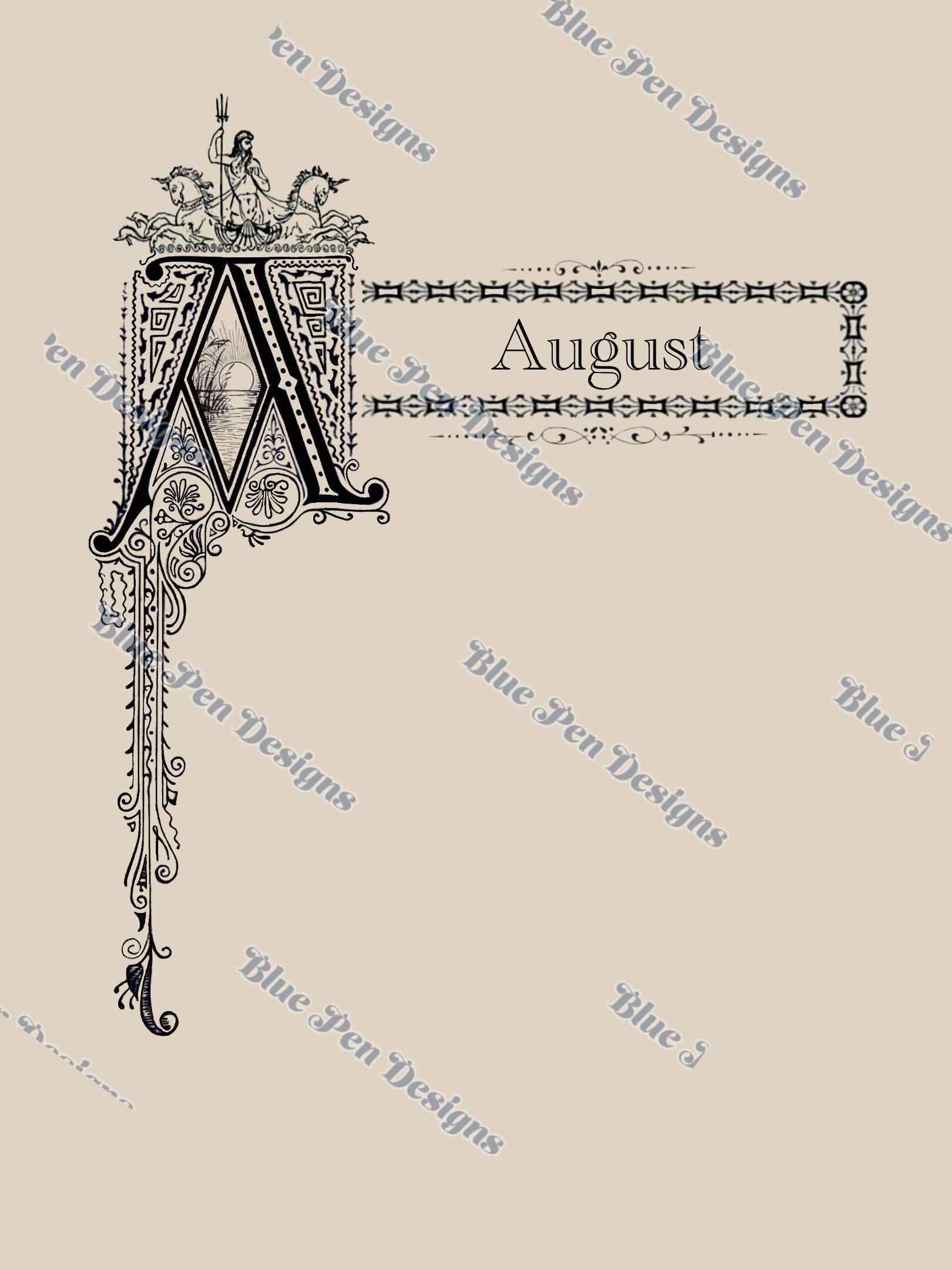 Months Label Set -art Deco Clipart, Bullet Journal, Scrapbook, Instant ...