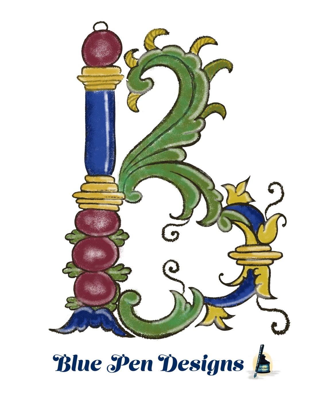 Alphabet Set -be Jewelled Medieval Clipart Expanded, Letter Clipart ...