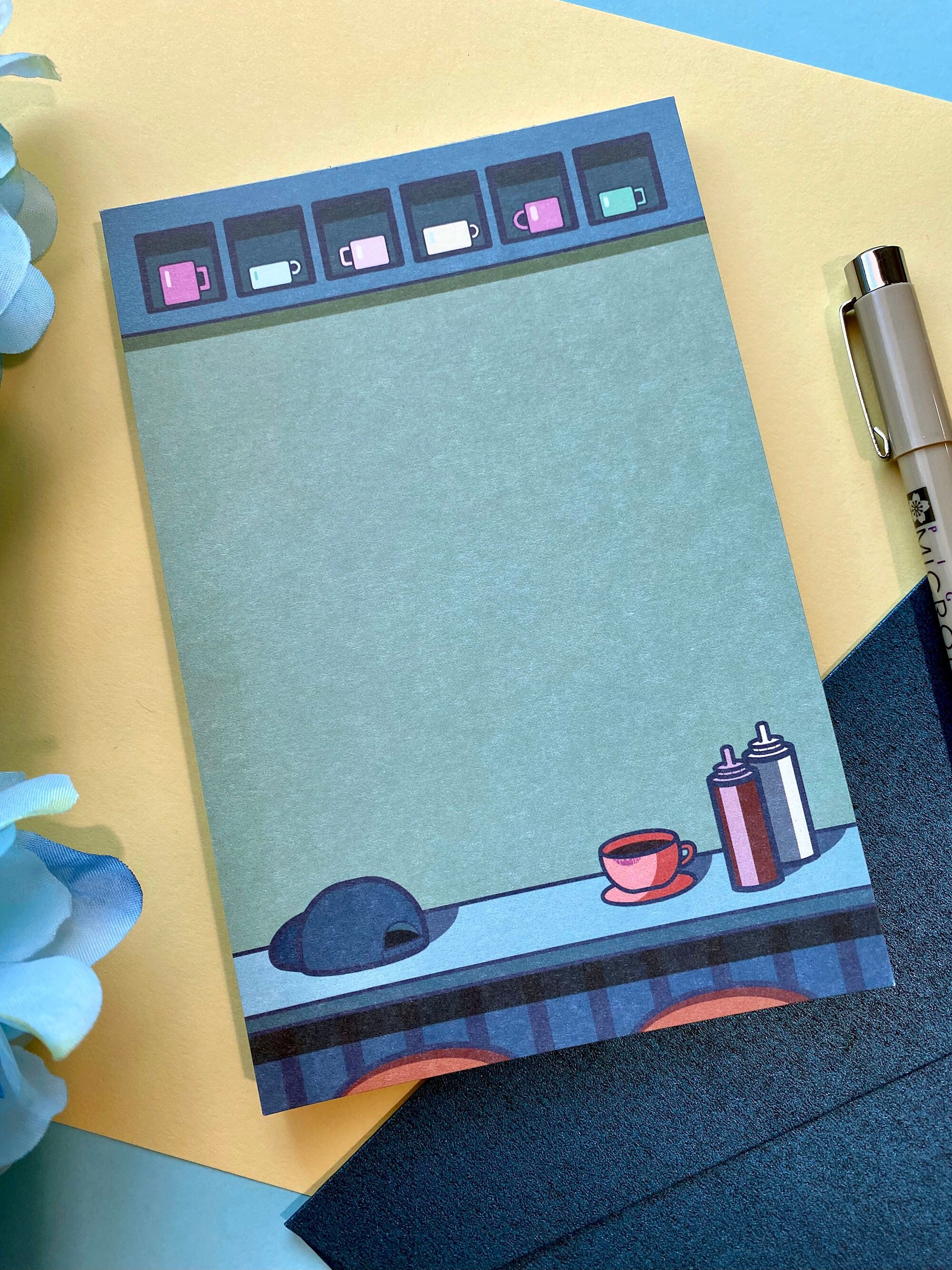 Diner Notepad | Coffee Notepad | 4 X 6 Notepad | Cozy Stationery - Etsy